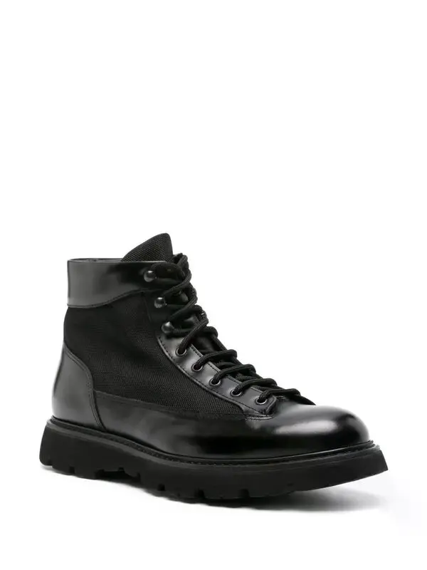 DOUCAL'S Lace-up Panelled Ankle Boots