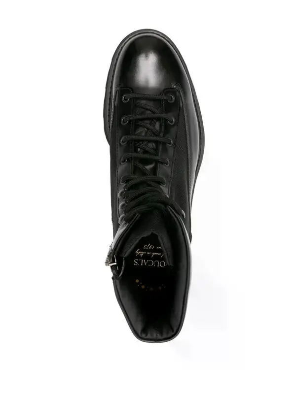 DOUCAL'S Lace-up Panelled Ankle Boots