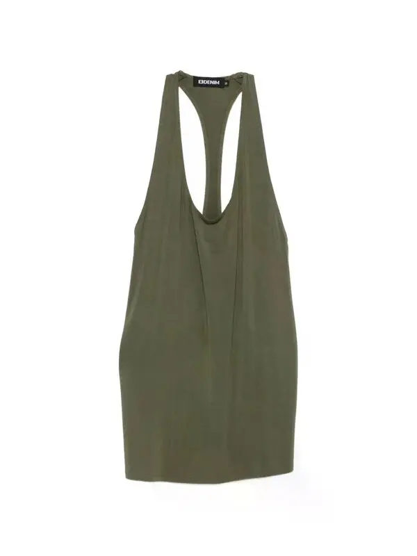 EB DENIM Valley Racer-back Mini Dress - Green