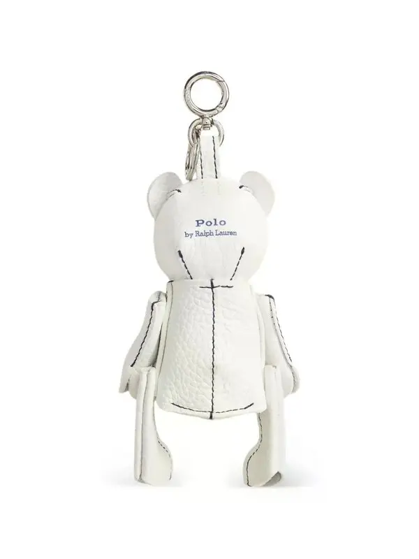 Polo Ralph Lauren Polo Bear Leather Bag Charm - White
