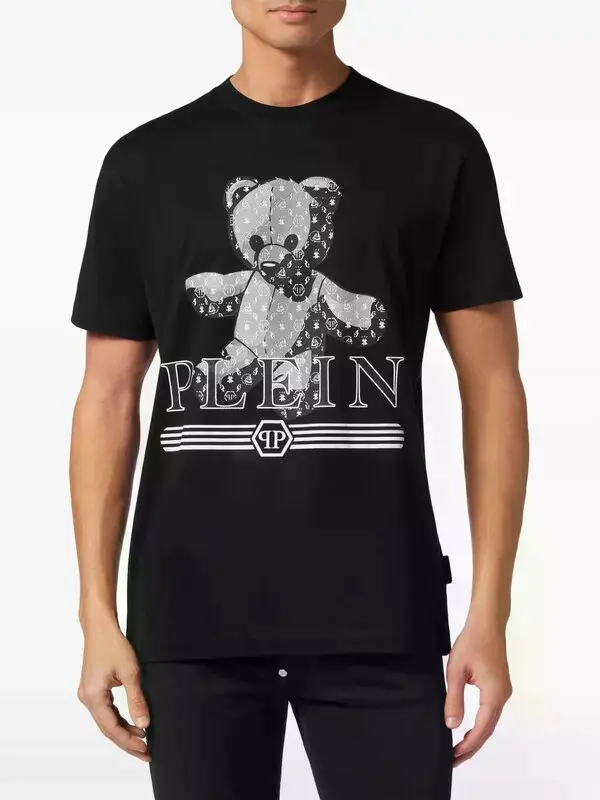 Philipp Plein Teddy Bear Cotton T-shirt - Black