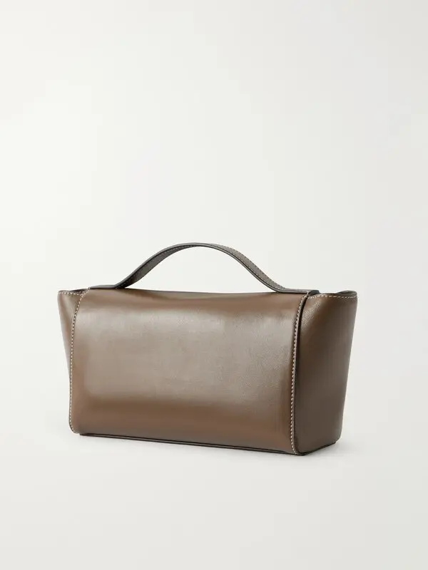 Savette Symmetry Trapeze Leather Tote - Green