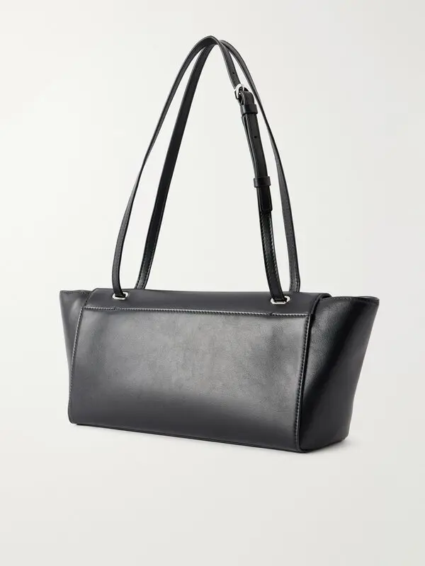 Savette Symmetry Trapeze Leather Shoulder Bag - Black