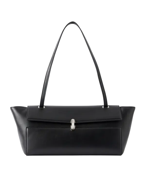 Savette Symmetry Trapeze Leather Shoulder Bag - Black