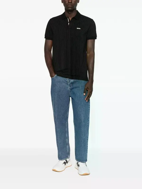 BOSS Cotton-piqué Polo Shirt With All-over Print