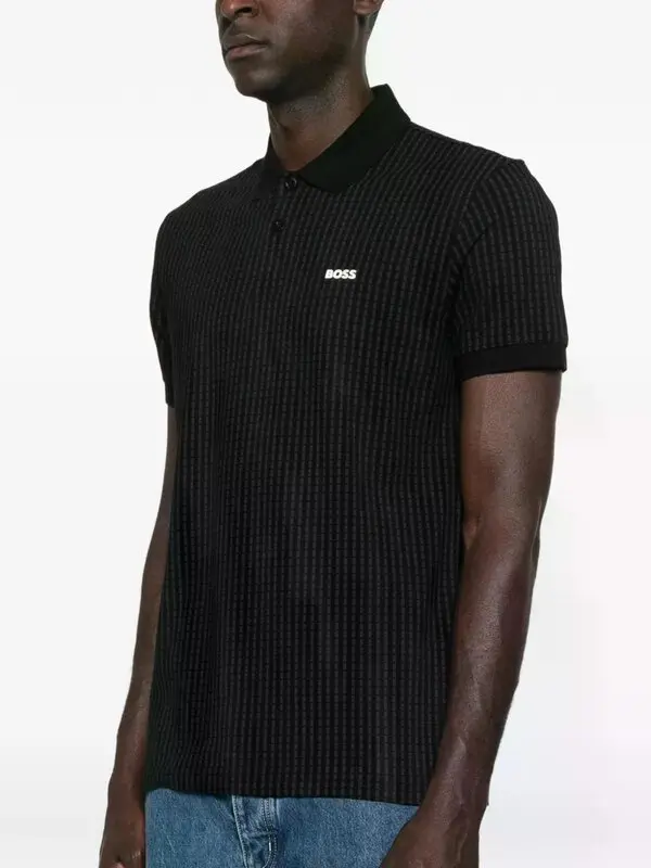 BOSS Cotton-piqué Polo Shirt With All-over Print