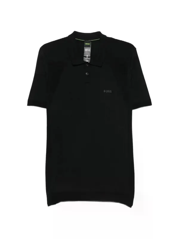 BOSS Logo-print Polo Shirt - Black
