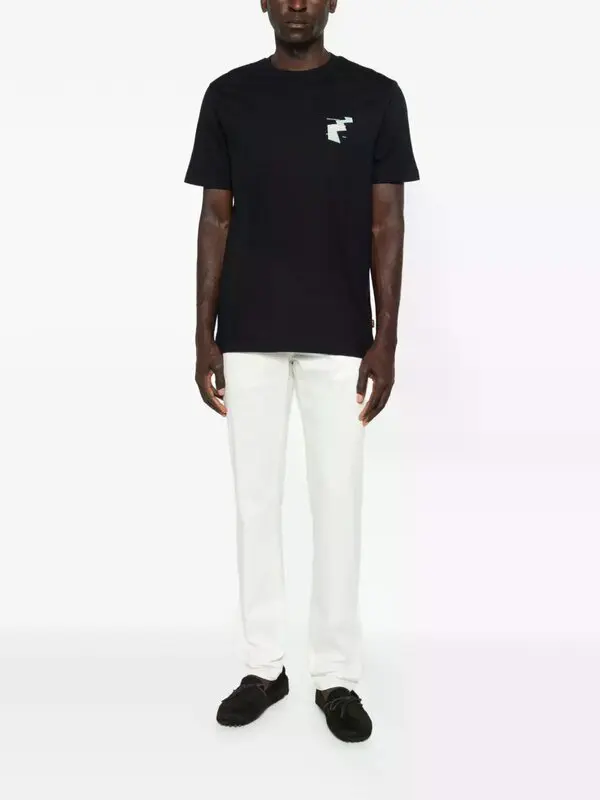 BOSS Cotton-jersey T-shirt With Printed Artwork