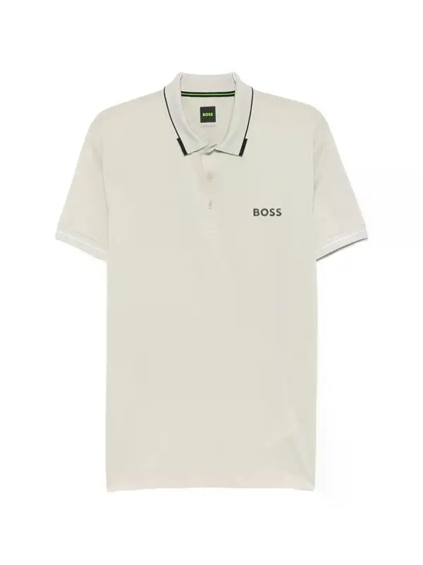 BOSS Logo-print Polo Shirt - Neutrals