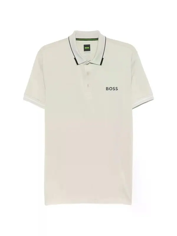 BOSS Logo-print Polo Shirt - Neutrals