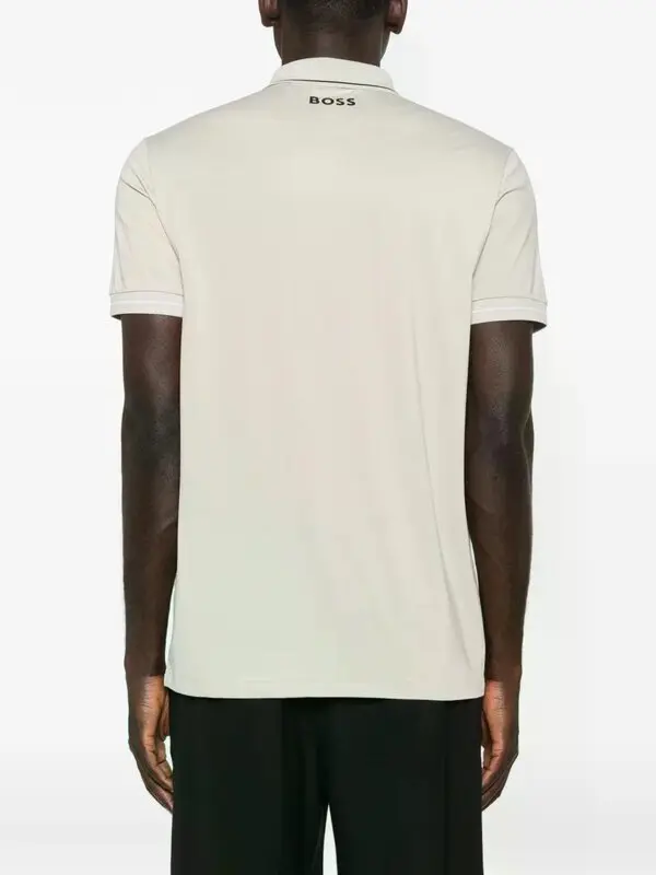 BOSS Logo-print Polo Shirt - Neutrals