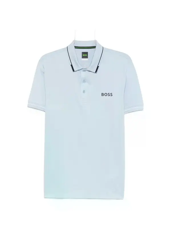 BOSS Logo-print Polo Shirt - Blue