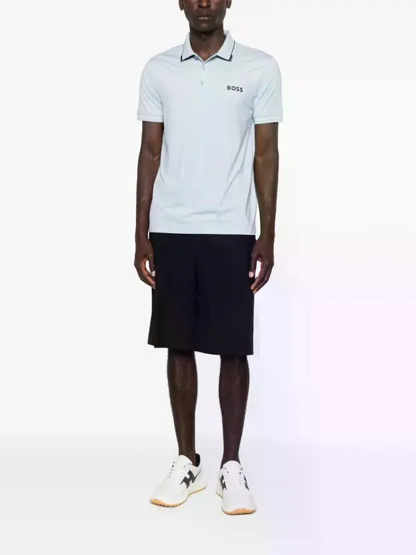 BOSS Logo-print Polo Shirt - Blue