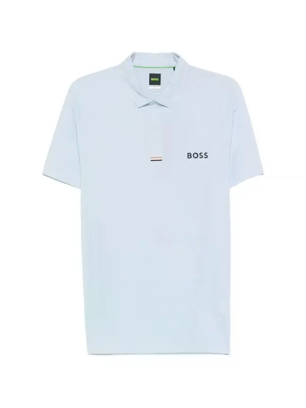 BOSS Logo-print Polo Shirt - Blue