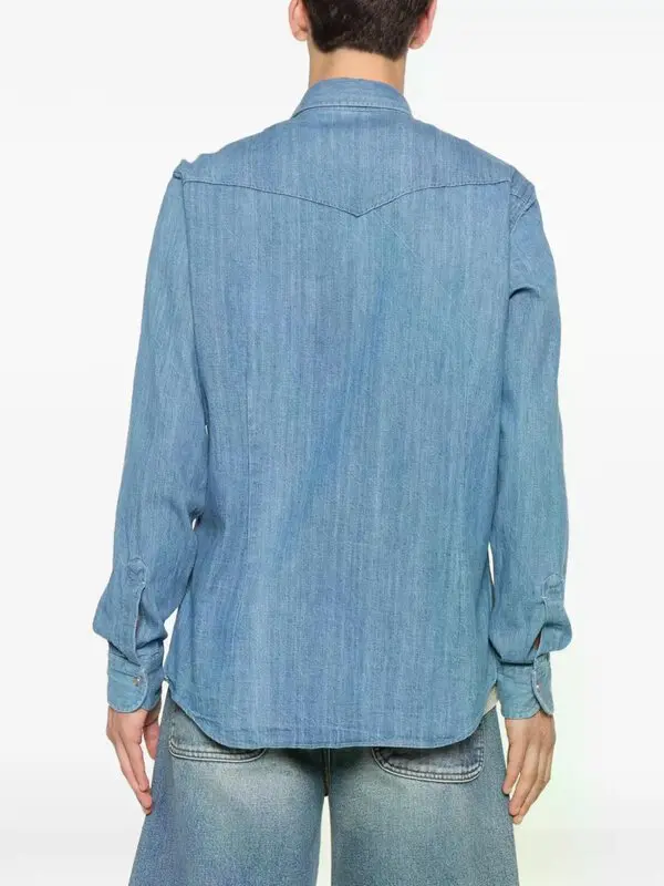 MAZZARELLI Western-yoke Chest-pocket Shirt