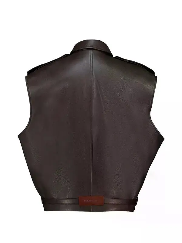 COURREGES Front-zip Belted Gilet
