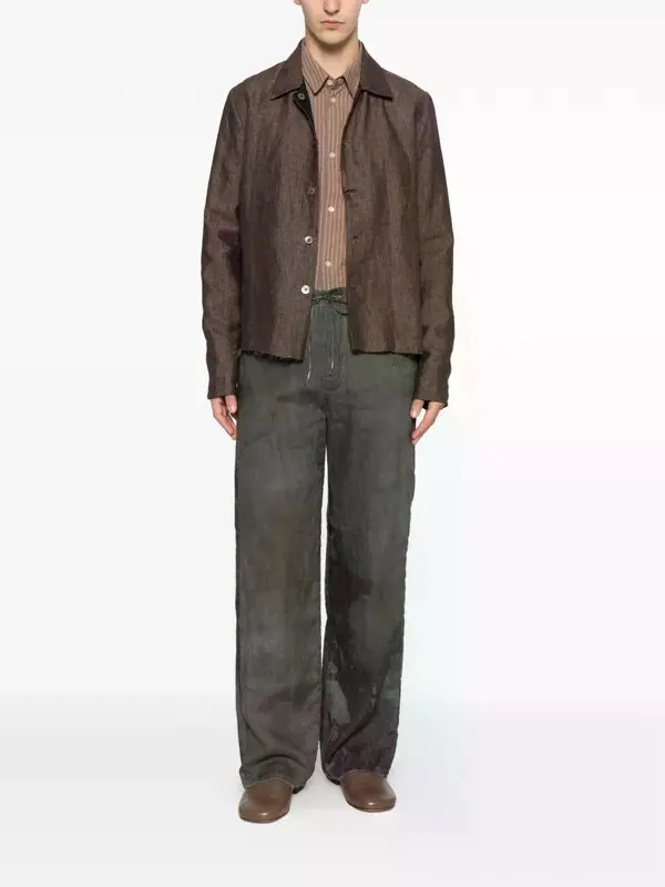 KANG Raw-cut Spread-collar Shirt