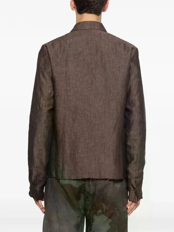 KANG Raw-cut Spread-collar Shirt