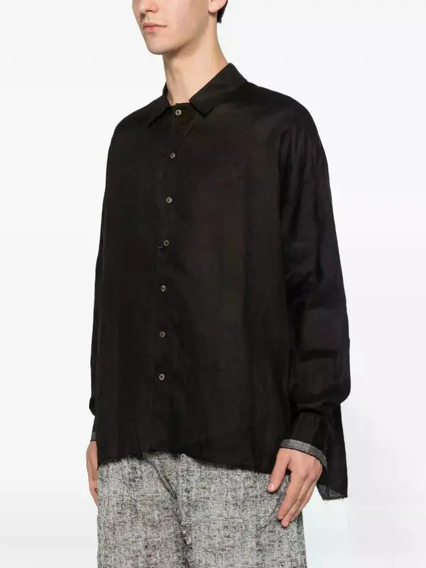 KANG Raw-edge Long-sleeve Shirt