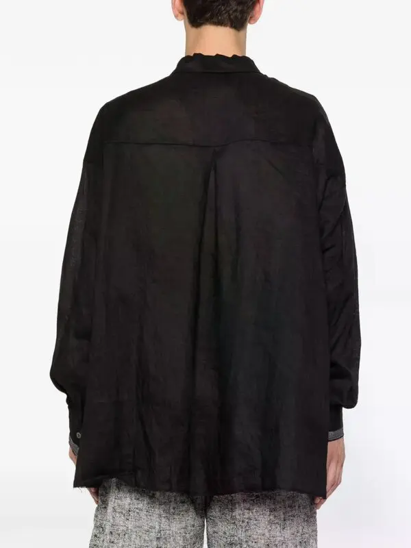 KANG Raw-edge Long-sleeve Shirt