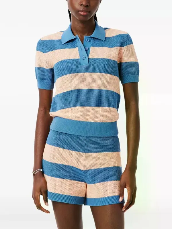 Lacoste Striped Mesh Polo Shirt