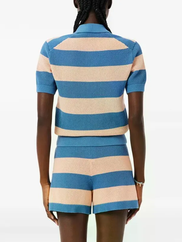 Lacoste Striped Mesh Polo Shirt