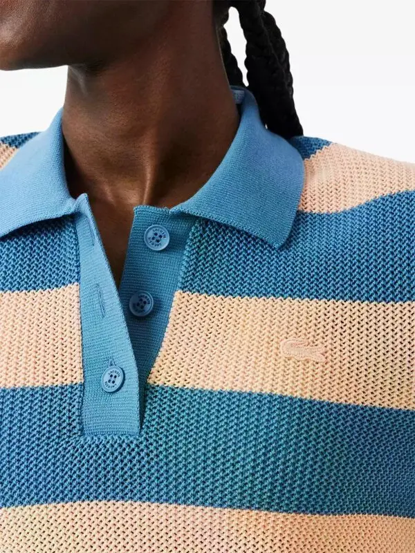 Lacoste Striped Mesh Polo Shirt