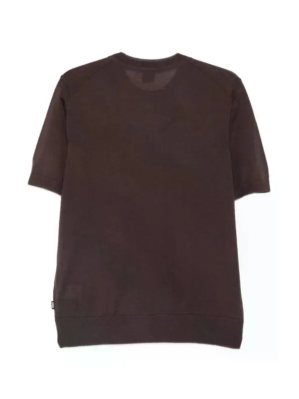 BOSS Short-sleeve Wool T-shirt - Brown