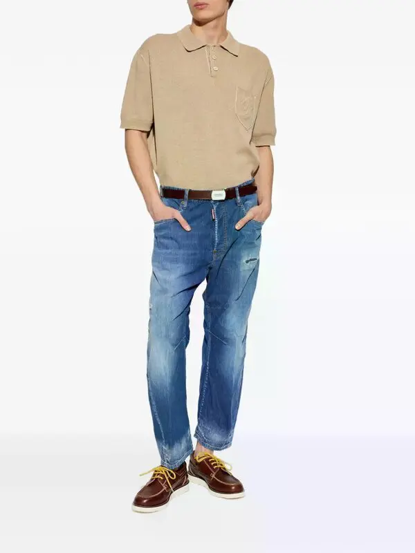 Dsquared2 Logo-embroidered Polo Shirt - Neutrals