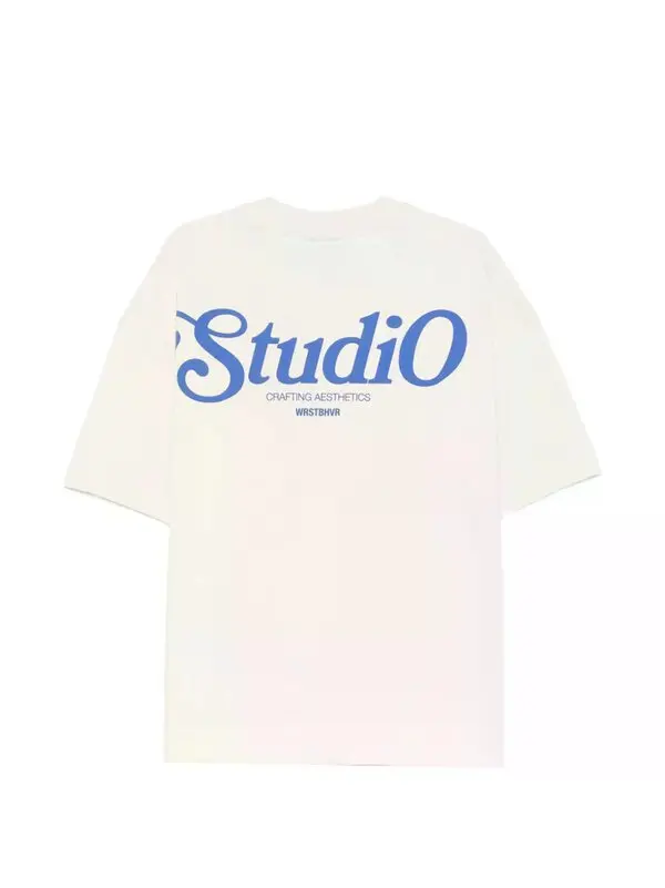 WRSTBHVR Reen V2 Logo-print Drop-shoulder T-shirt