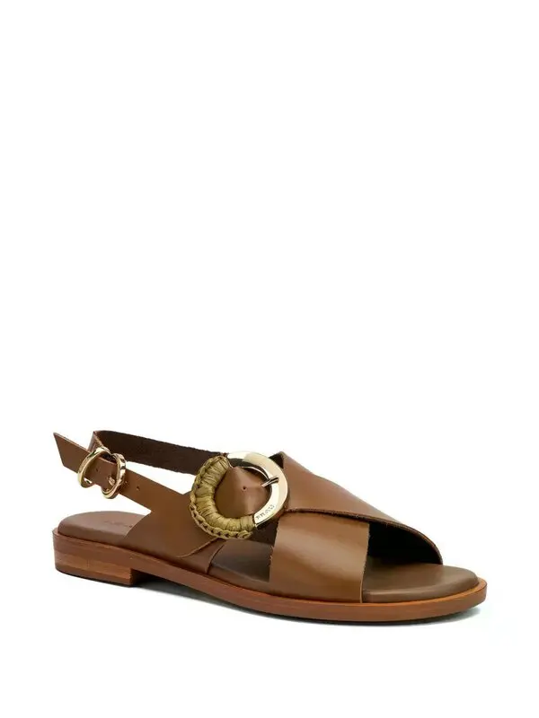 FRAU Round-buckle Leather Sandals