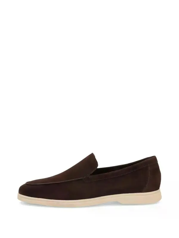 FRAU Suede Slip-on Loafers - Brown