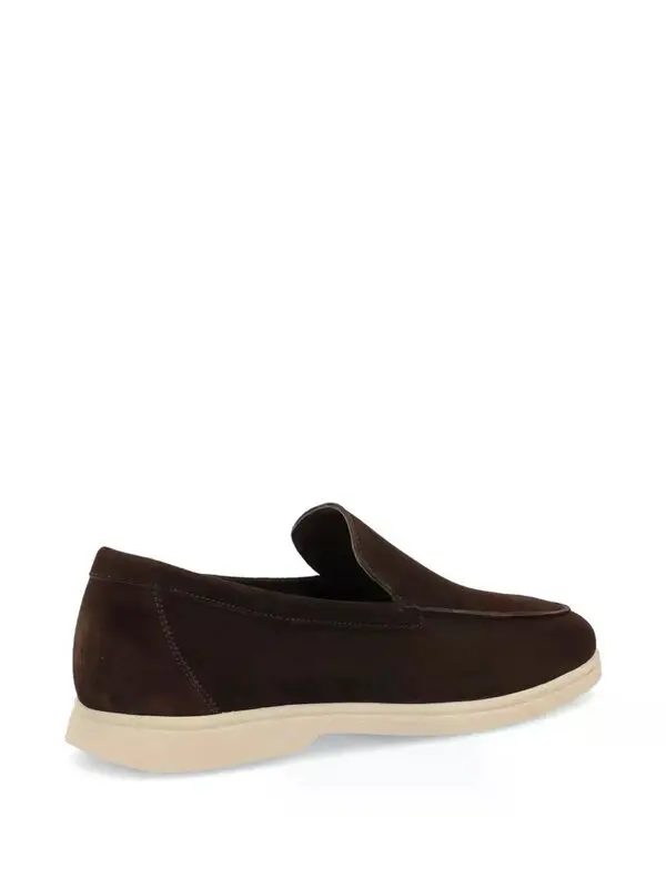 FRAU Suede Slip-on Loafers - Brown