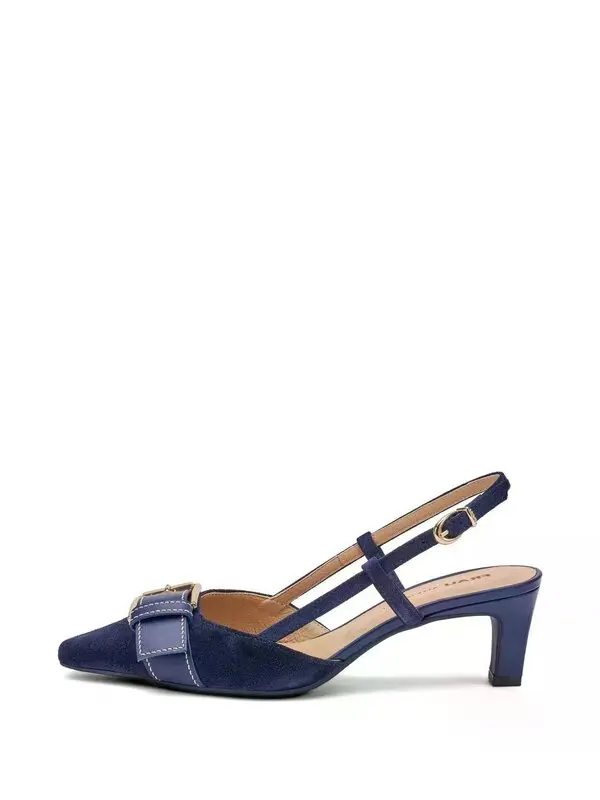 FRAU Buckle-detail Suede Slingbacks - Blue