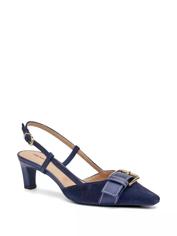 FRAU Buckle-detail Suede Slingbacks - Blue