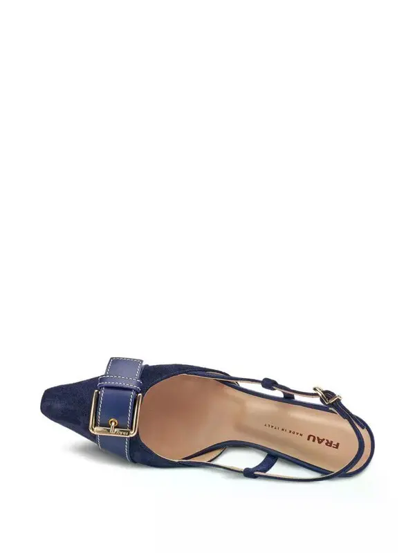FRAU Buckle-detail Suede Slingbacks - Blue