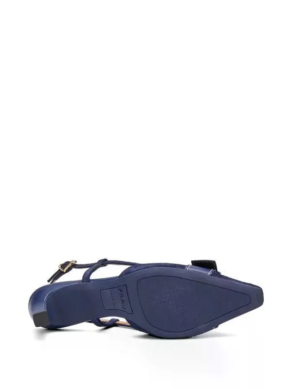 FRAU Buckle-detail Suede Slingbacks - Blue