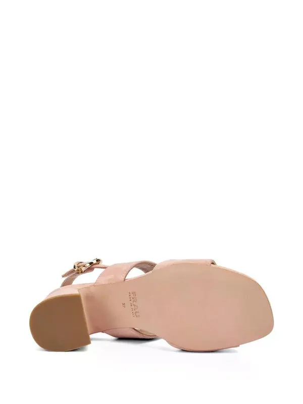 FRAU Block-heel Suede Sandals - Pink