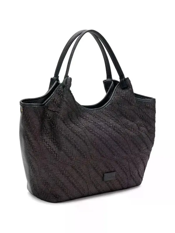 FRAU Herringbone-effect Tote Bag - Brown
