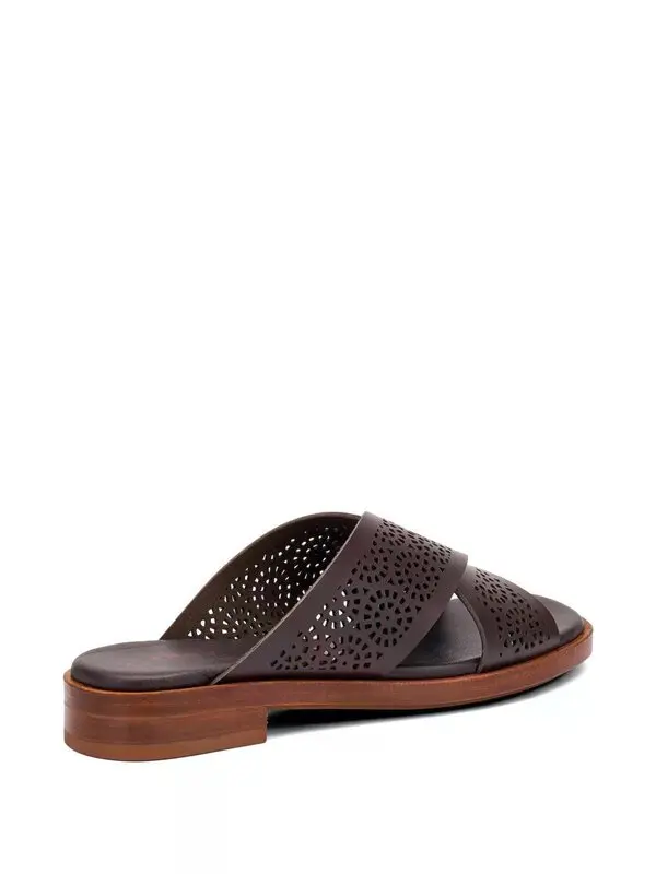 FRAU Perforated Crossover Sandals