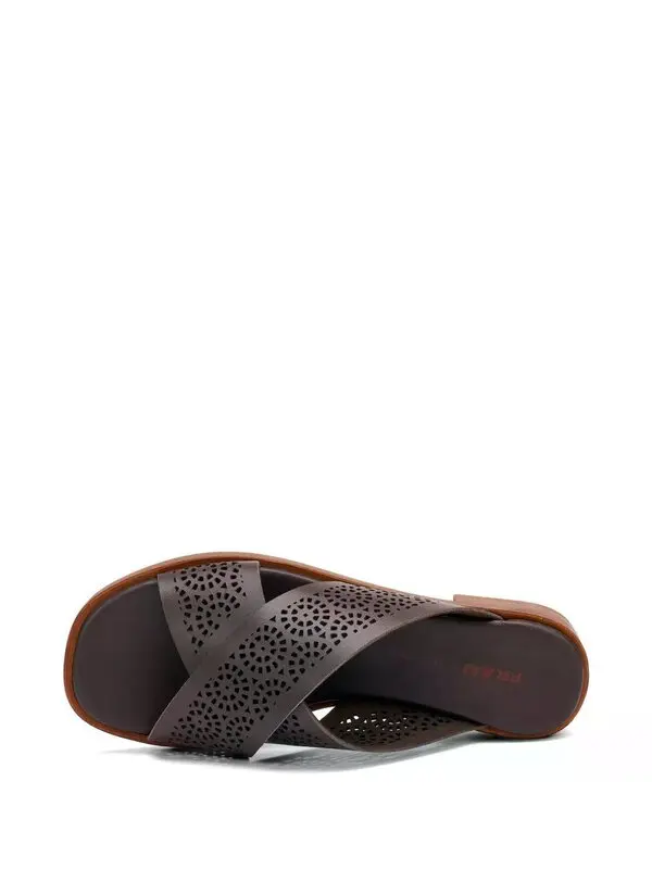 FRAU Perforated Crossover Sandals