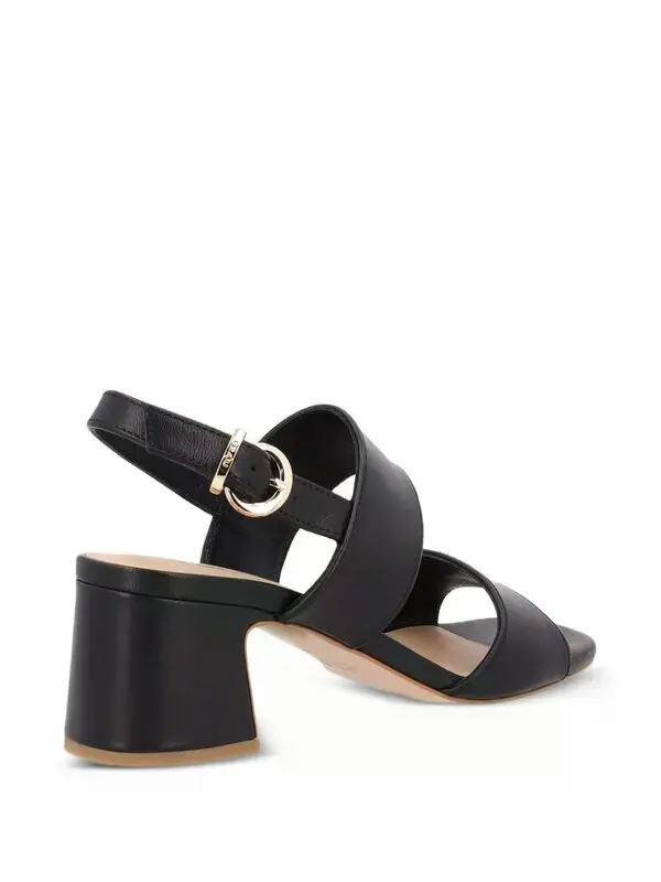 FRAU Block-heel Leather Sandals - Black