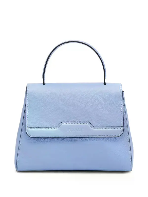 FRAU Pebbled Leather Tote Bag - Blue
