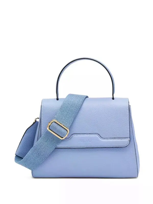 FRAU Pebbled Leather Tote Bag - Blue
