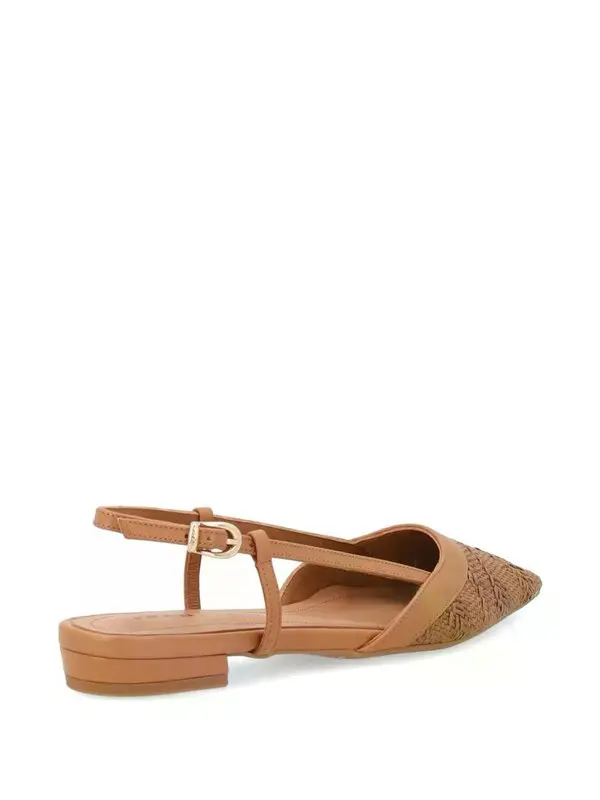 FRAU Herringbone-effect Slingback Pumps - Brown