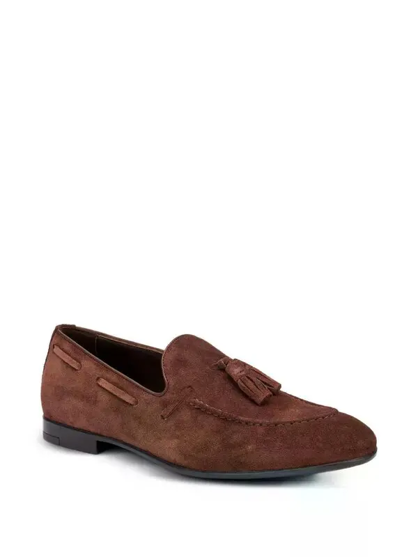 FRAU Tassel Suede Loafers - Brown