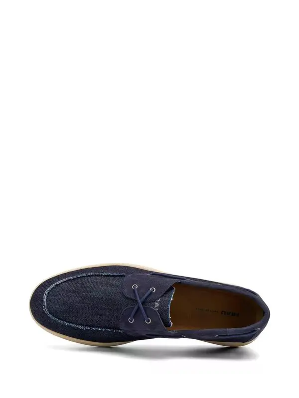 FRAU Lace-up Denim Boat Shoes