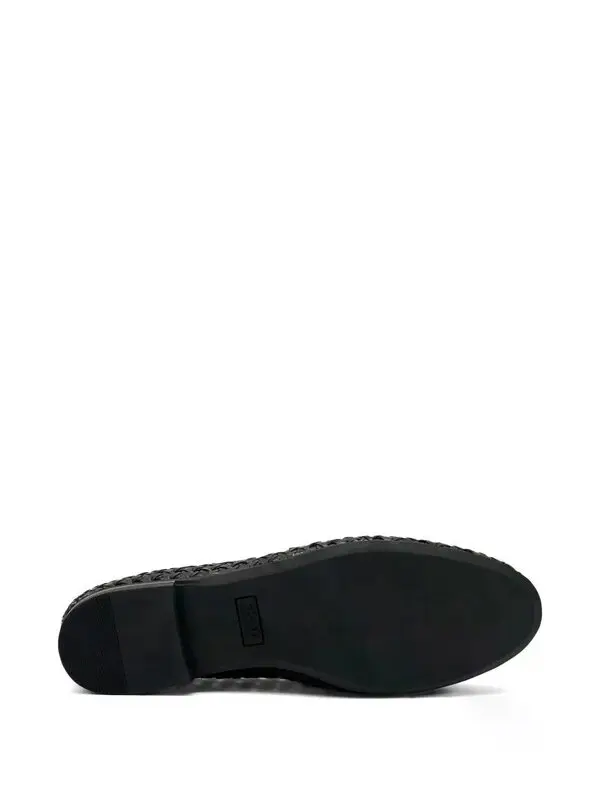 FRAU Woven Tassel Loafers - Black