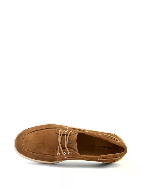FRAU Suede Boat Shoes - Brown