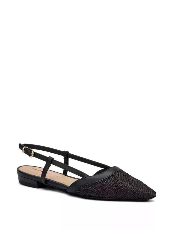 FRAU Herringbone-effect Slingback Pumps - Black